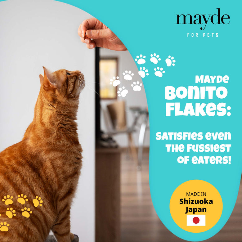 Mayde Bonito Flakes for Cats & Dogs, High-Protein Treats, 4oz, 2 Bags ...