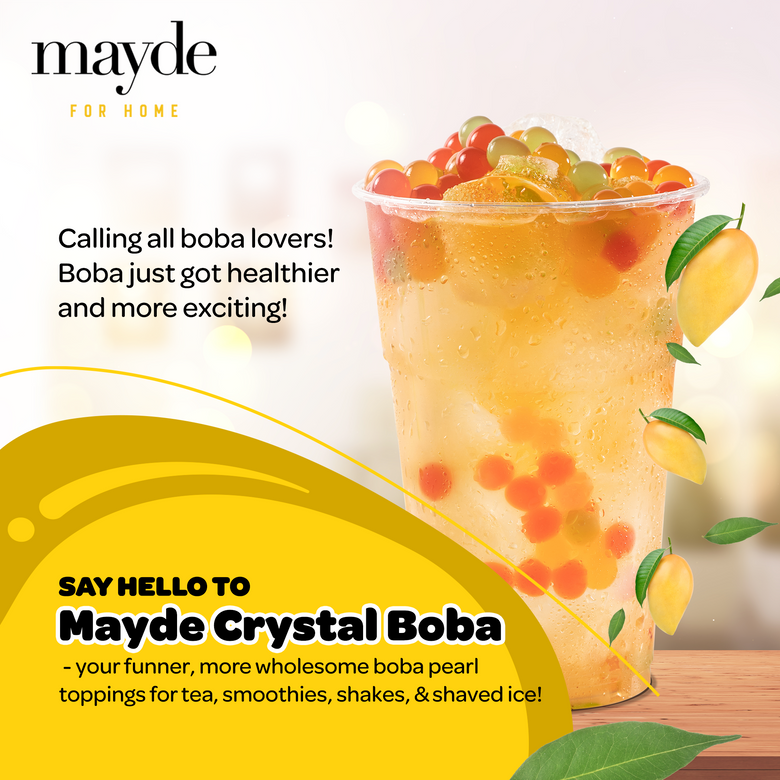 Mayde Crystal Boba for Bubble Tea Drinks Milk Tea Shaved Ice Topping ...